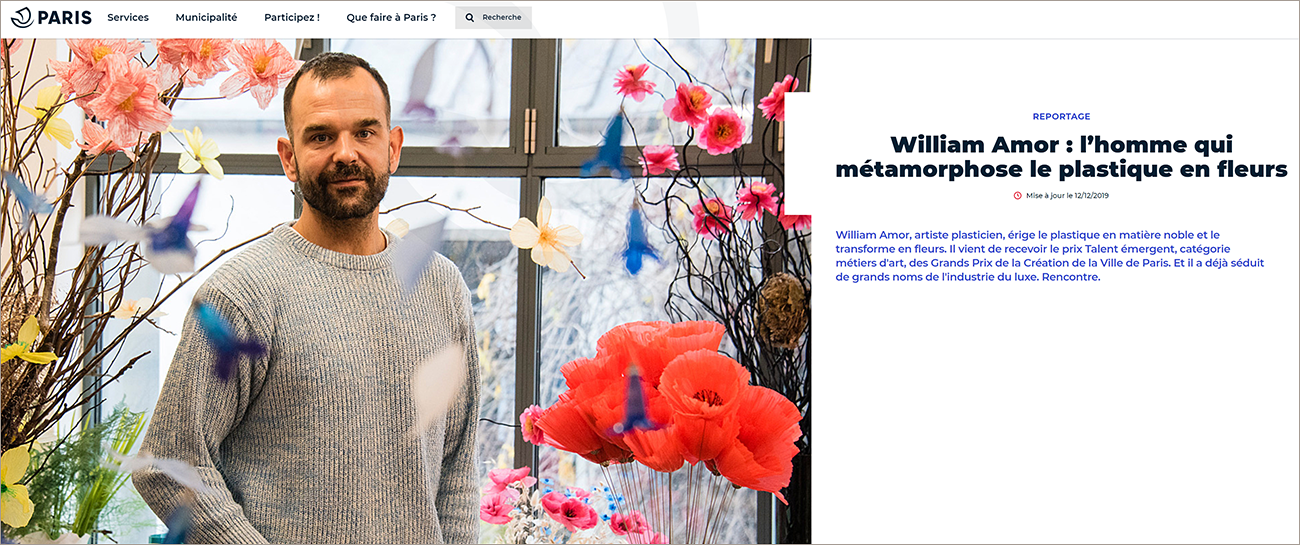 William Amor : l’homme qui métamorphose le plastique en fleurs | paris ...